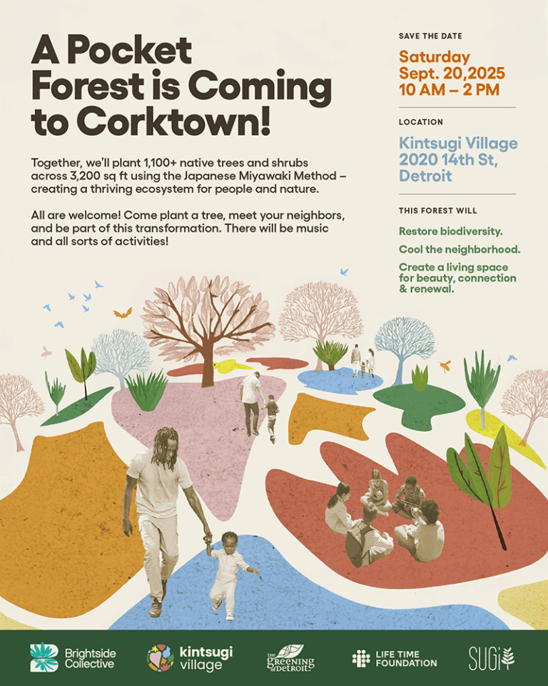 SUGI's first pocket forest in Detroit - The Kintsugi Village